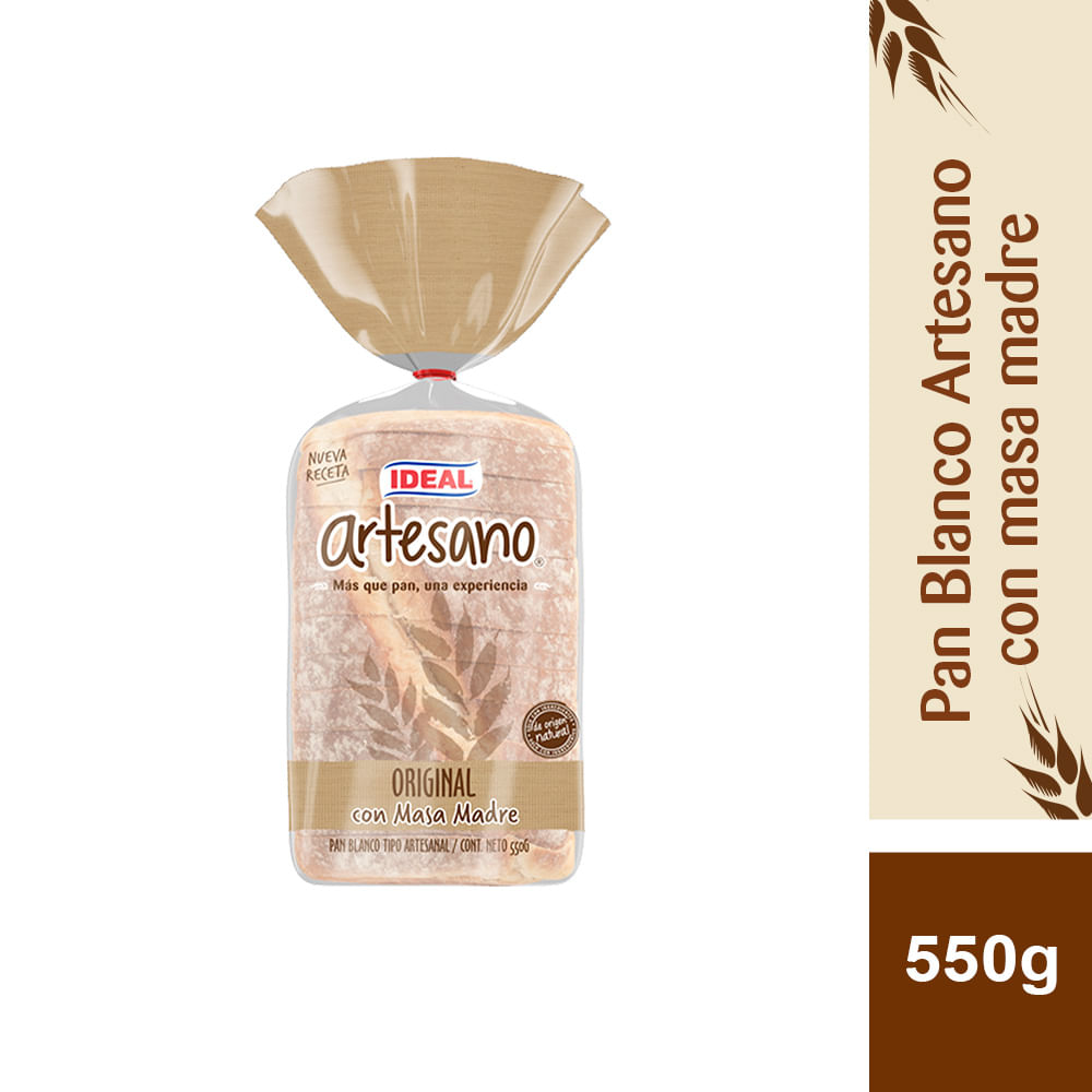 Pan Blanco Artesano 550g IDEAL